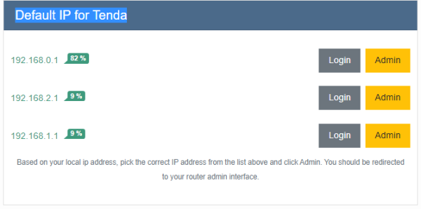 Tenda Default Login - Username, Password and IP Address - TechNewzTOP
